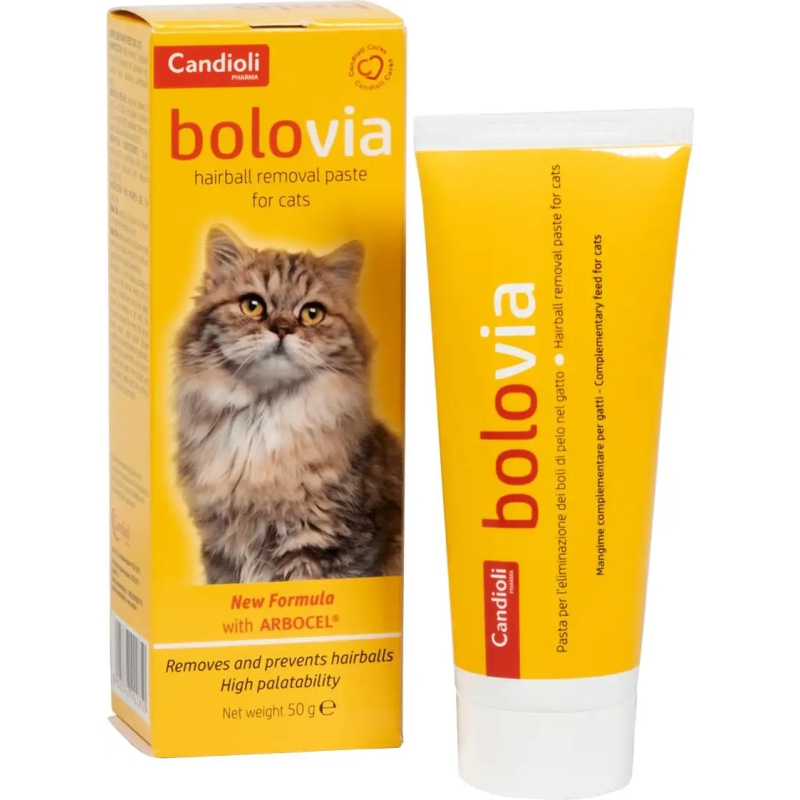 Candioli Bolovia - pasta per eliminazione dei boli per gatti 50 g