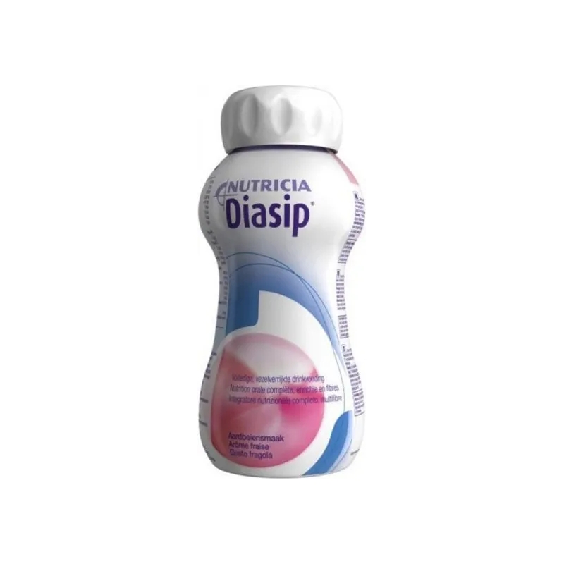 Nutricia Diasip fragola - supplemento a basso indice glicemico 4 x 200 ml