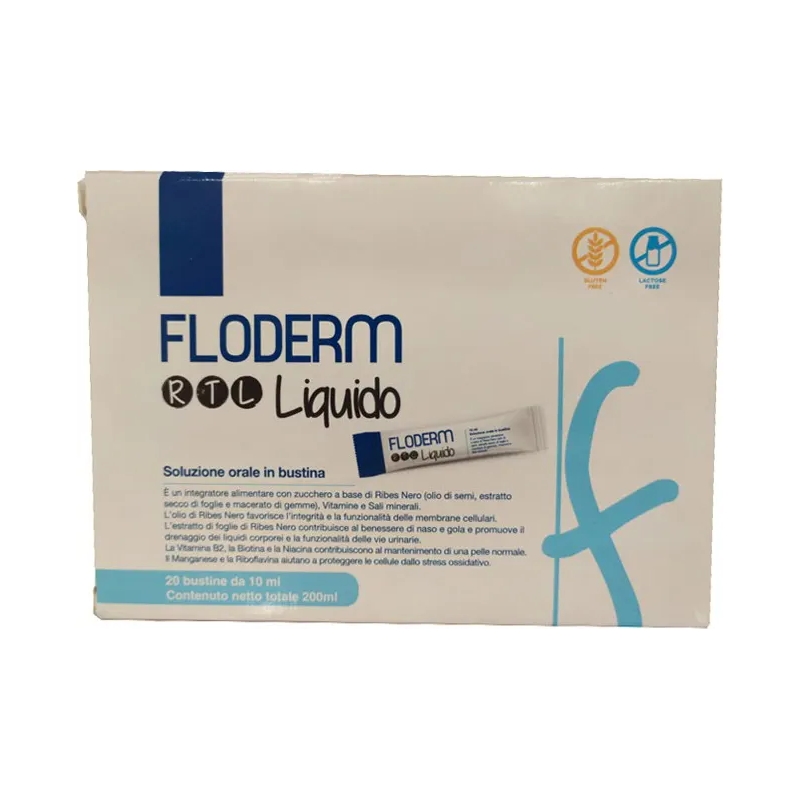 Floderm rtl liquido 20 bustine da 10 ml - integratore polivalente