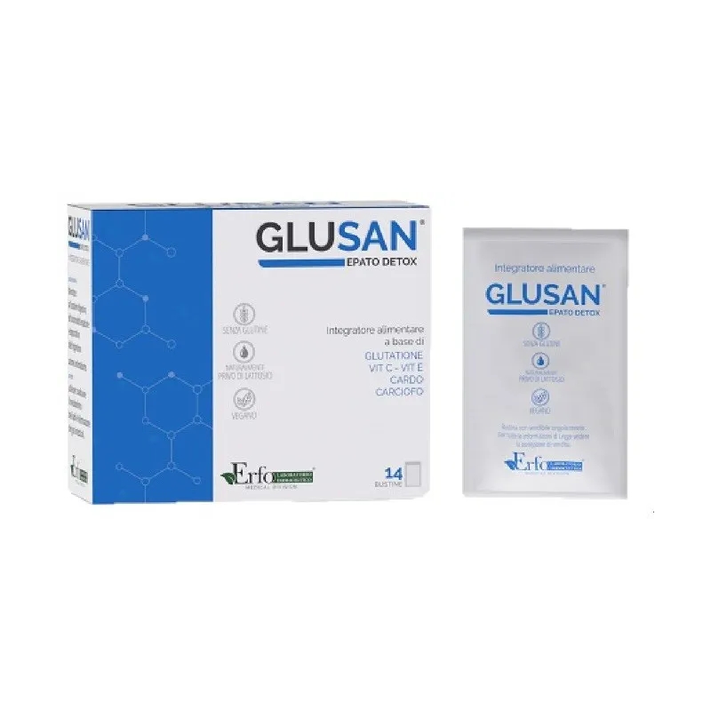Glusan epato detox 14 bustine - integratore per la funzione digestiva