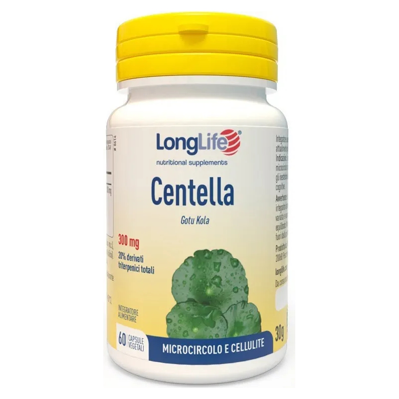 Longlife centella 60 capsule da 300 mg - integratore per microcircolo e ...