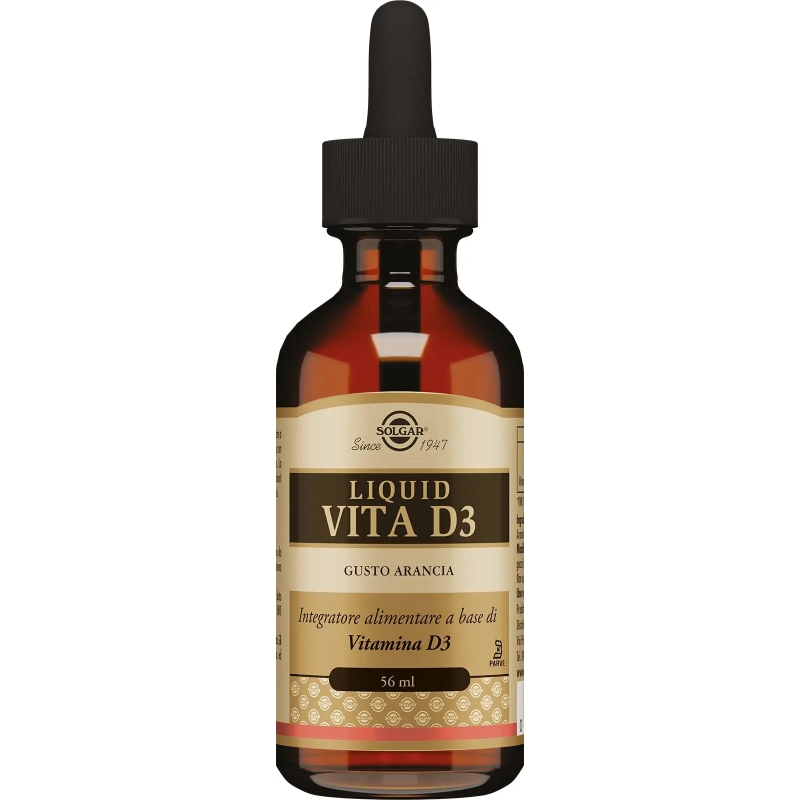 Solgar liquid vita d3 56 ml - integratore a base di vitamina d