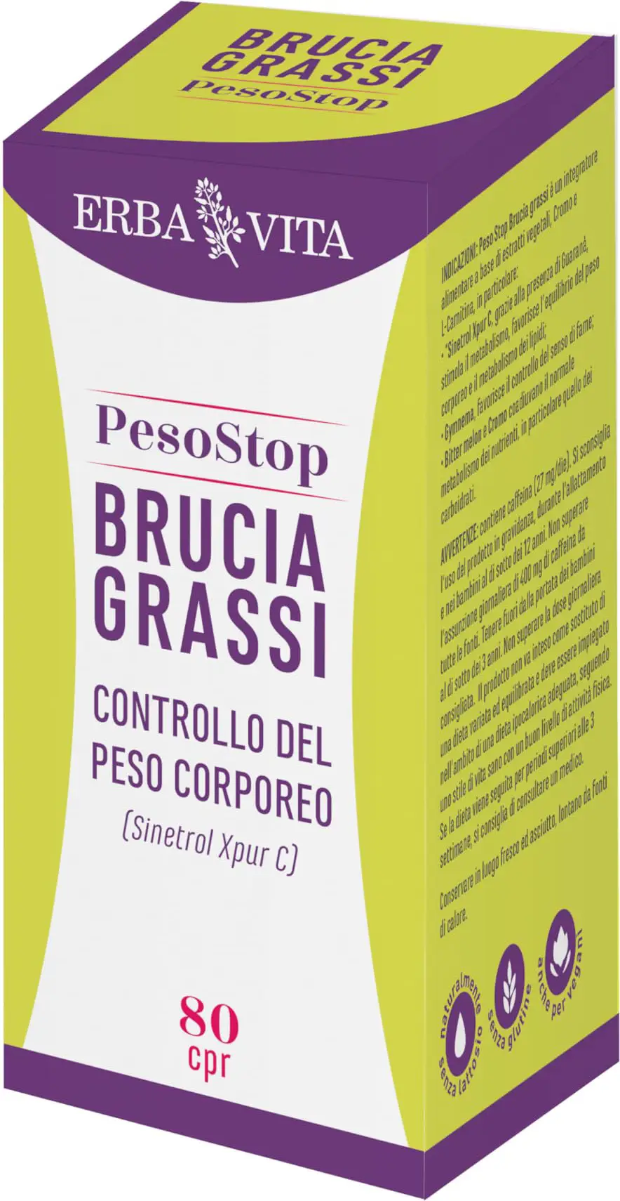 Peso stop brucia grassi 80 compresse - integratore per il metabolismo