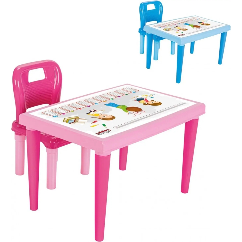 Pilsan Modern study table - tavolo da studio con sedia - rosa