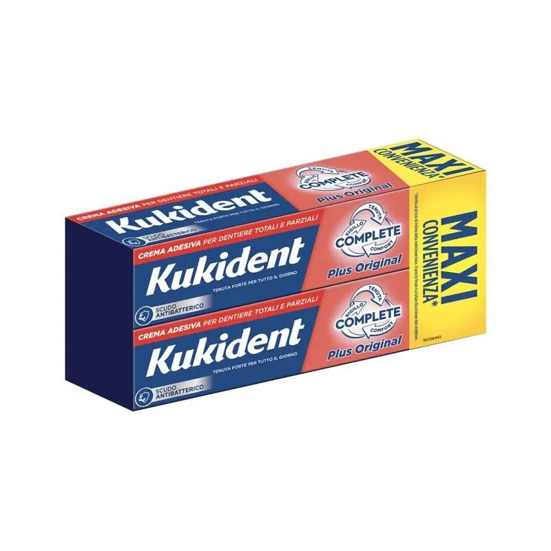 Kukident Kukident complete plus original - crema adesiva 2 x 65g