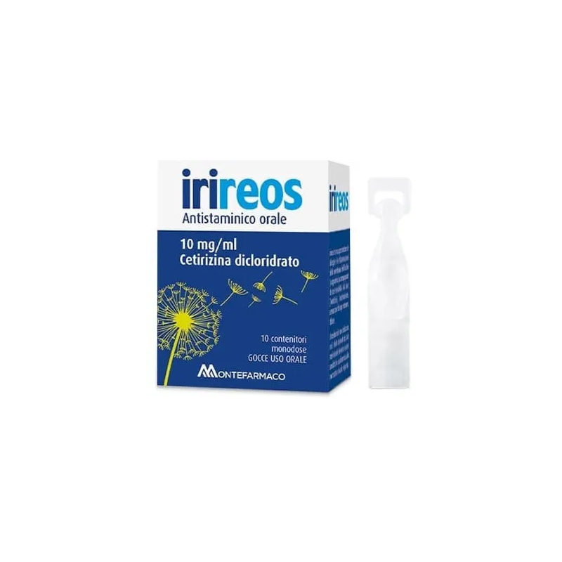 Irireos 10 mg/ml - soluzione orale antistaminico 10 flaconcini monodose