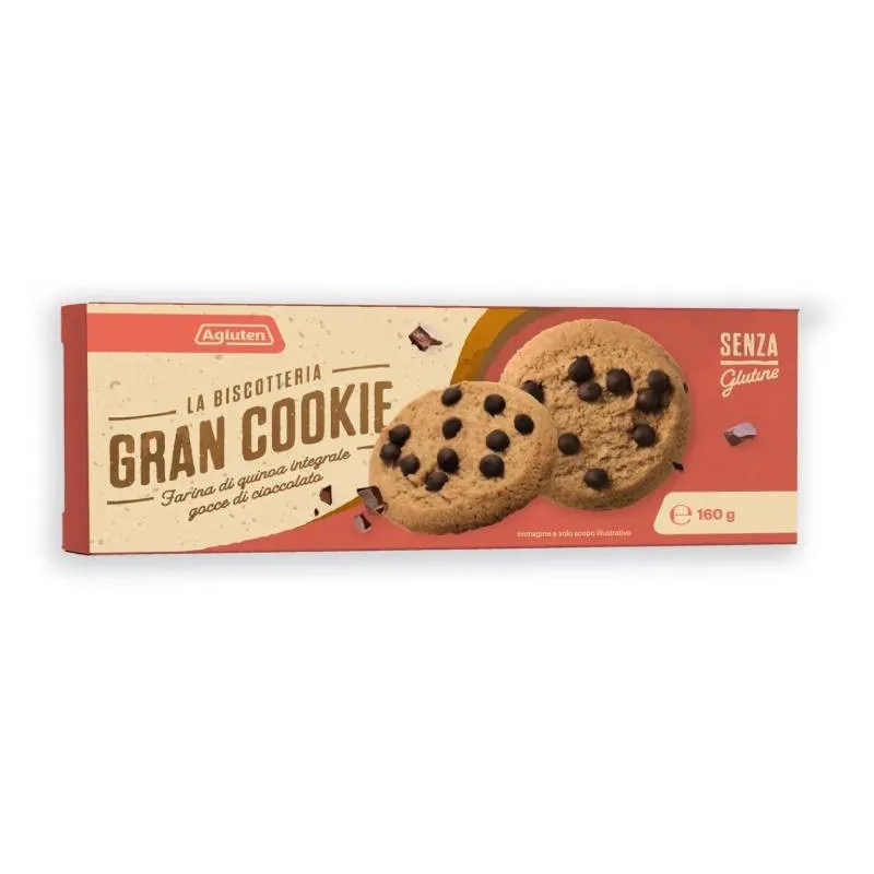 Agluten Gran cookie quinoa e gocce di cioccolato - biscotti senza ...