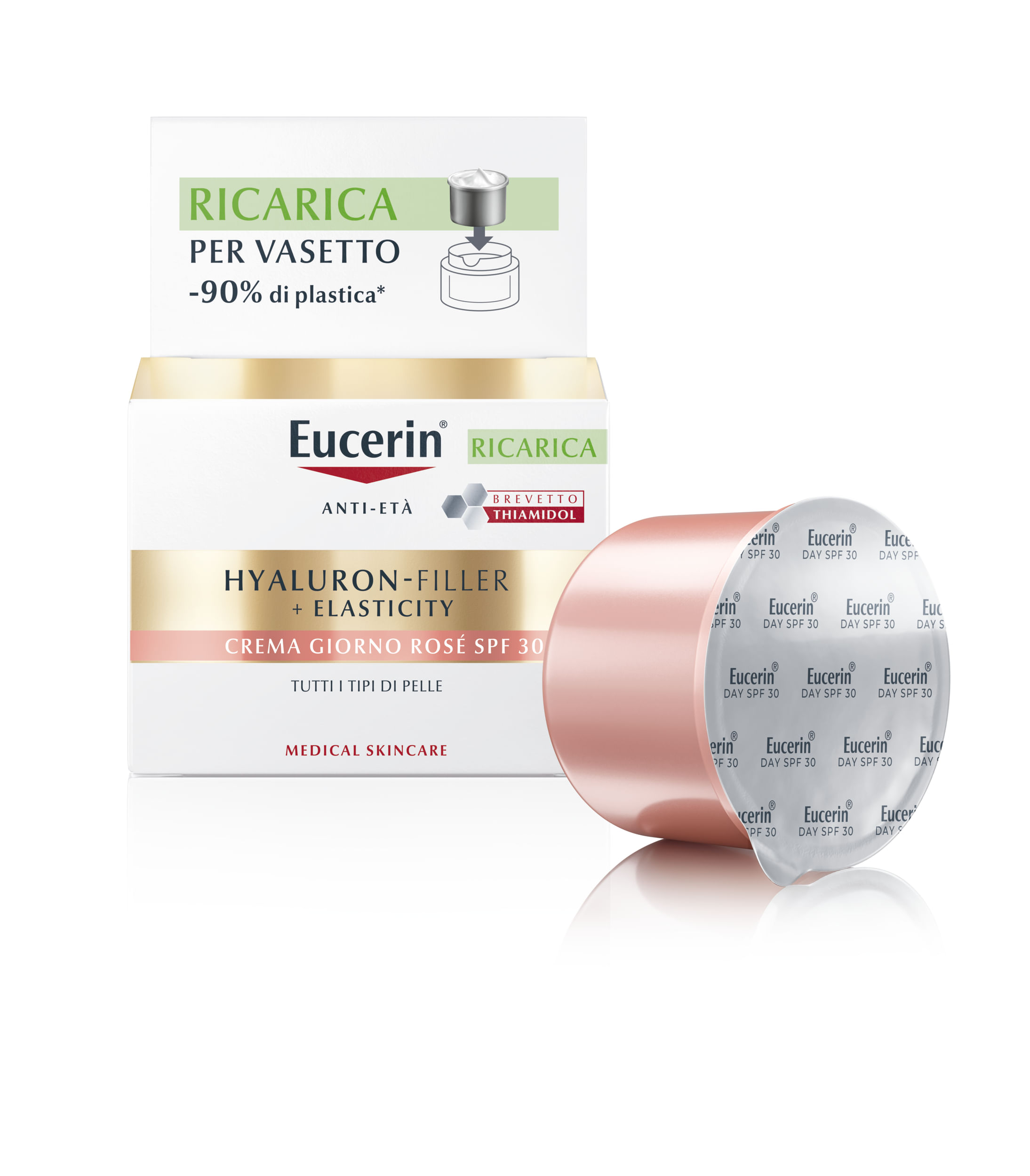 Eucerin hyaluron-filler + elasticity - crema giorno rose' spf30 50 ml