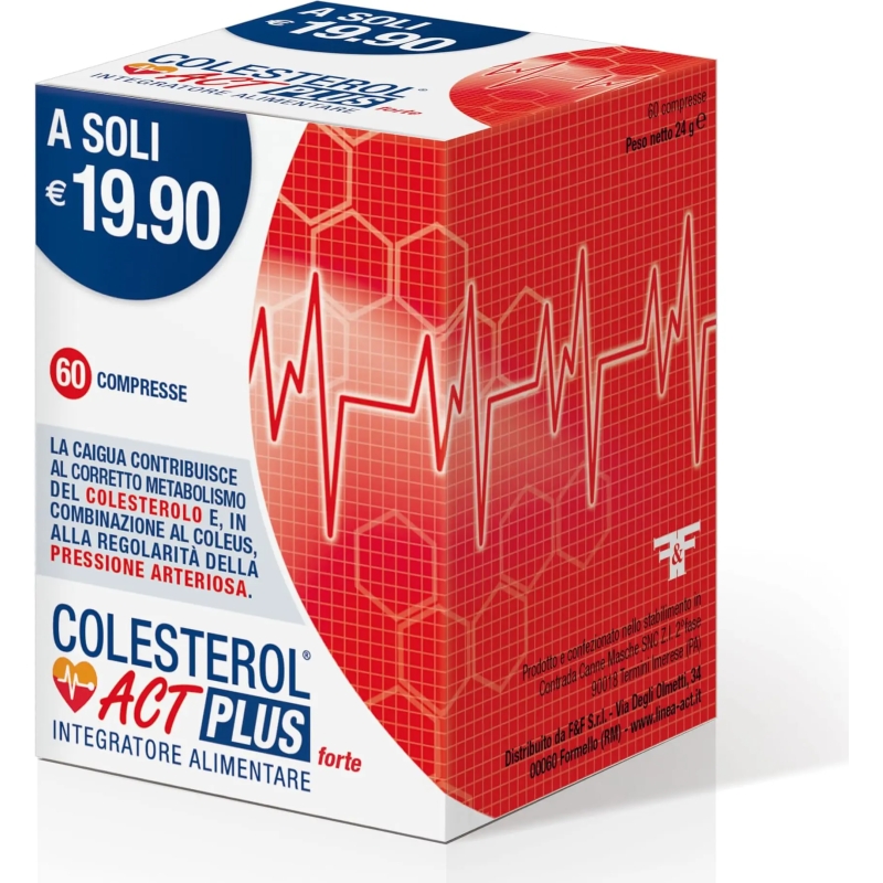 F&f Colesterol act plus forte 60 compresse - integratore per il ...