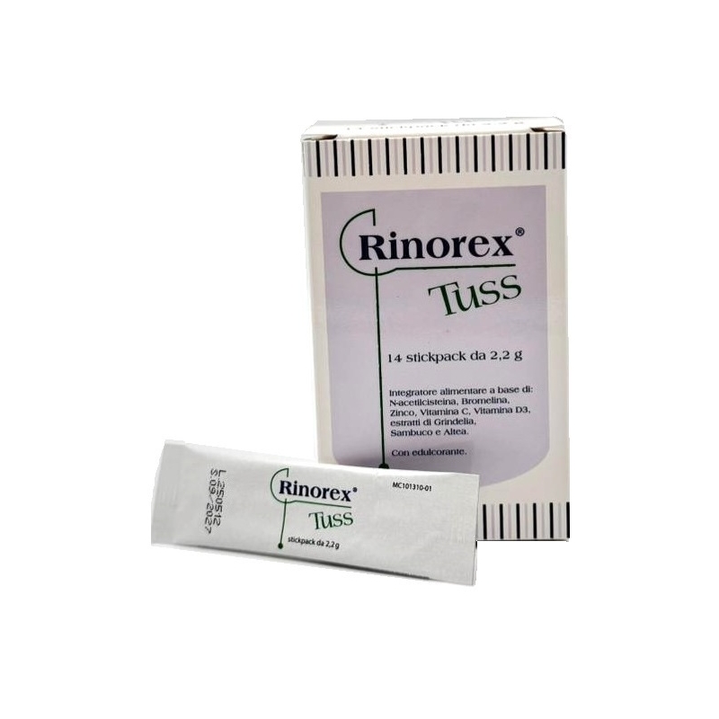Rinorex tuss 14 stickpack - integratore per le vie respiratorie e l ...