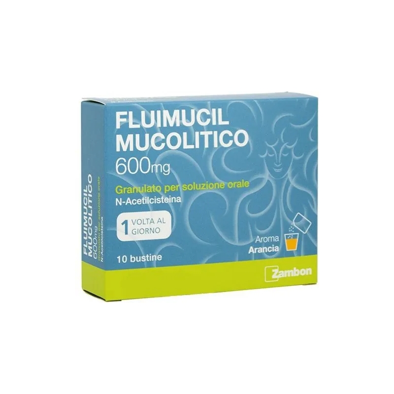 Zambon company Fluimucil mucolitico 600 mg - farmaco fluidificante 10 ...