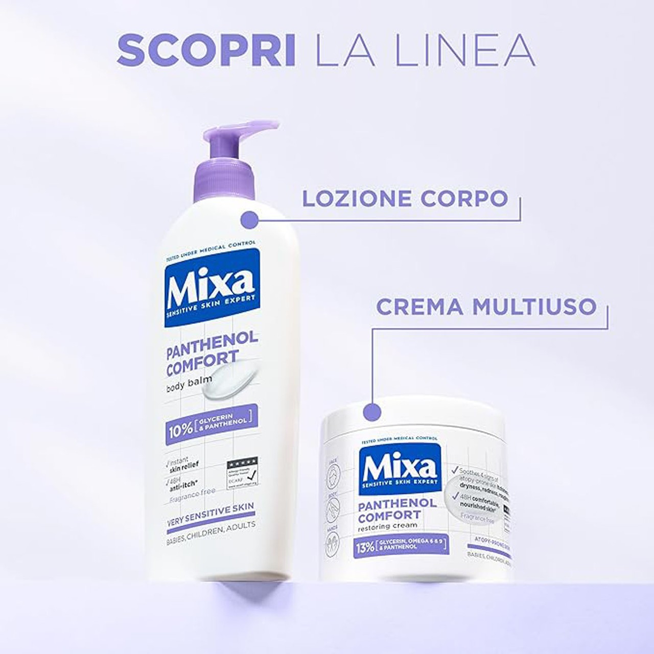 Mixa Pantenolo comfort - lozione corpo lenitiva per pelli sensibili ...