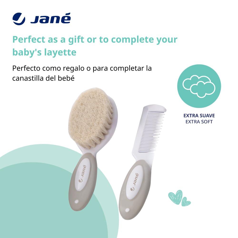 Jane Set spazzola e pettine per bambino - beige