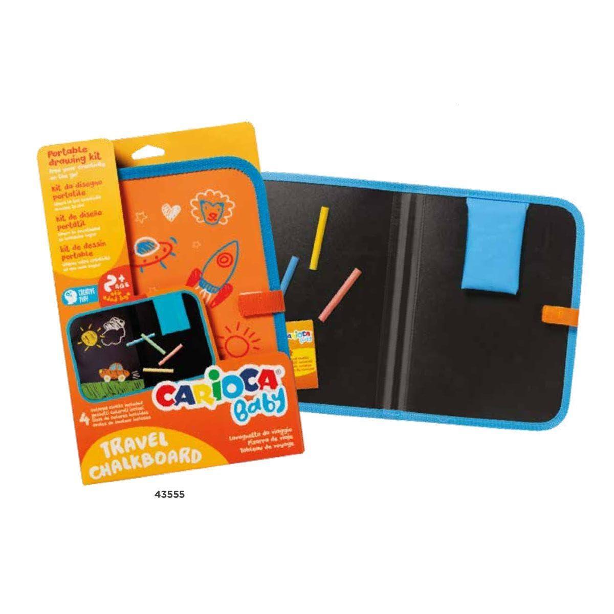Carioca Lavagna portatile con 4 gessetti colorati - kit di disegno per ...