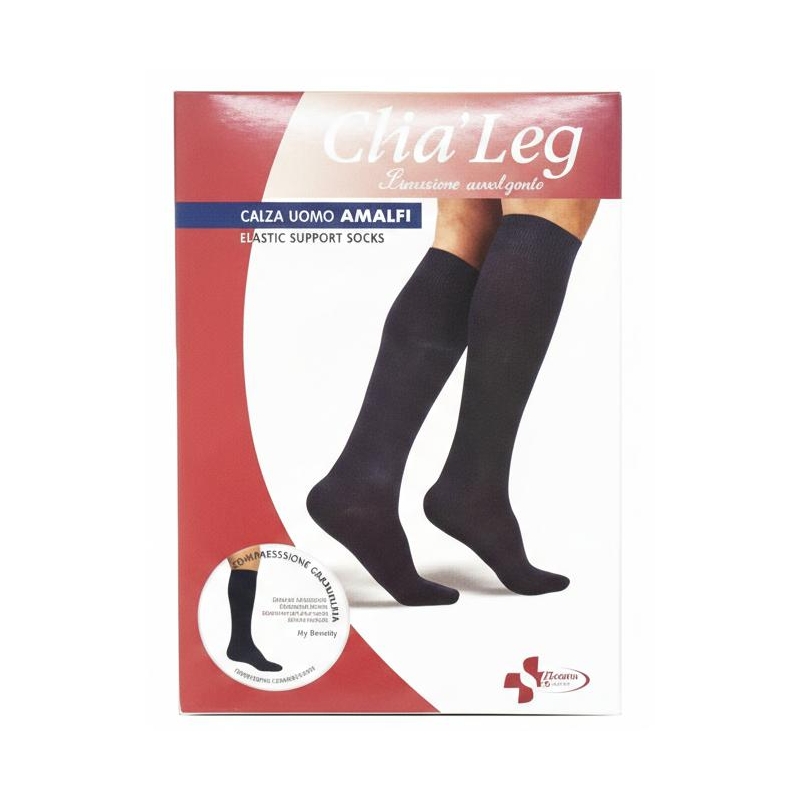 Clia leg - calza uomo amalfi (16-20mmhg) taglia xl blu