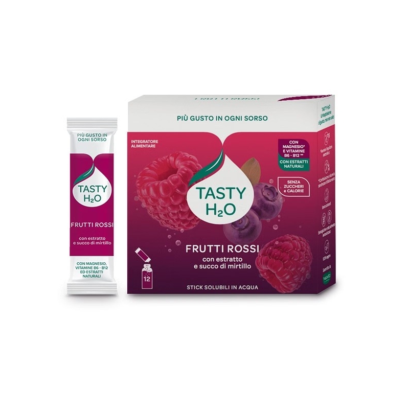 Neavita tasty h2o frutti rossi 12 stick 2,5 g - integratore per il ...